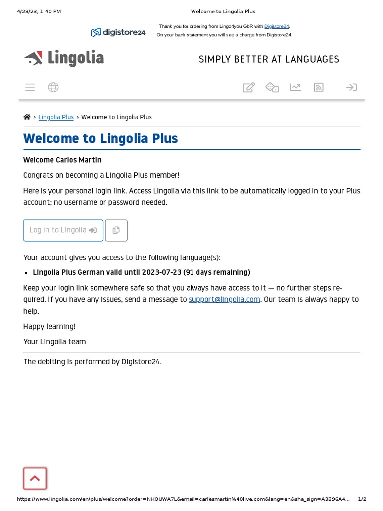 Welcome To Lingolia Plus | PDF