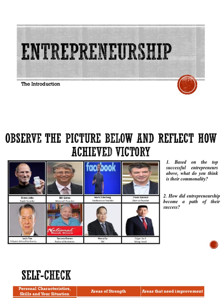 Entrepreneurship Introduction | PDF | Entrepreneurship | Product (Business)