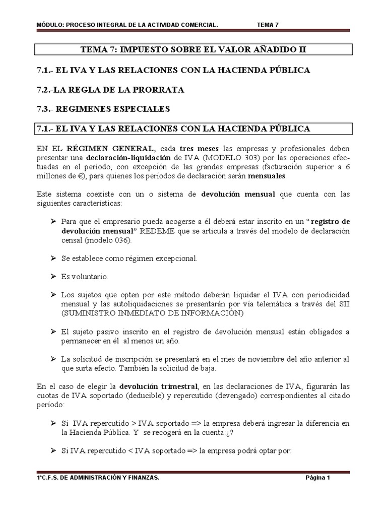 Tema7 Iva Ii | PDF