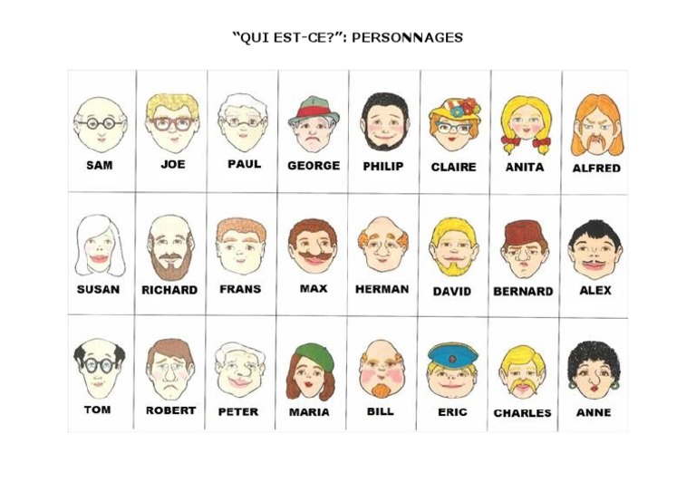 Qui Est Ce Personnages | PDF