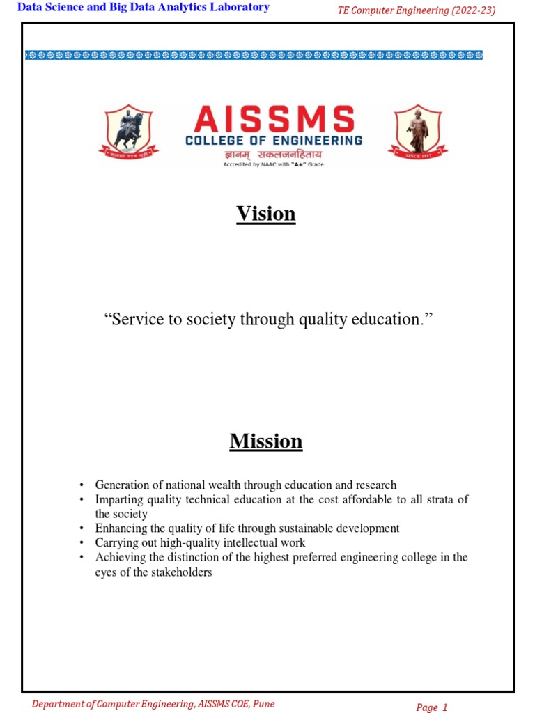 DSBDA Lab Manual 2022-23 | PDF | Data | Data Analysis