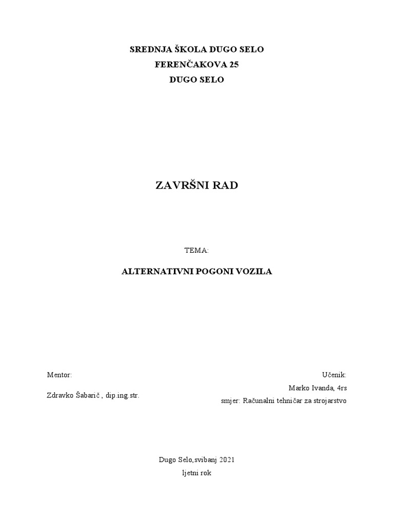 Marko Ivanda, Završni Rad | PDF