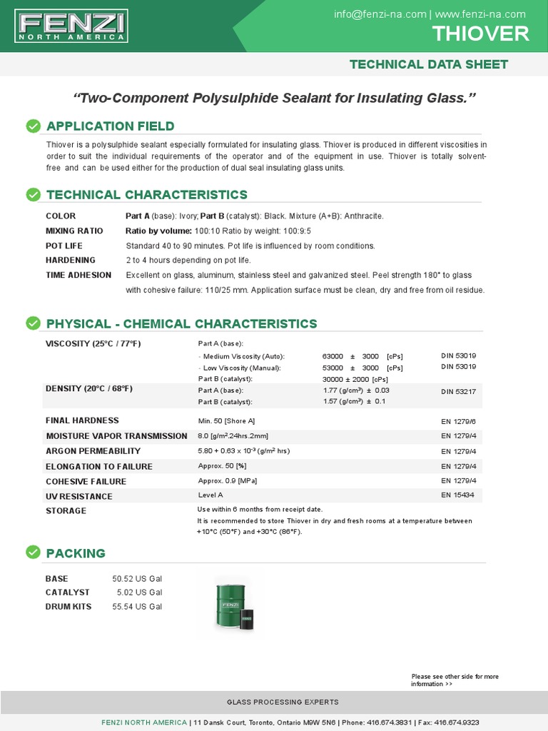 A Comprehensive Technical Data Sheet for Thiover, a Two-Component ...