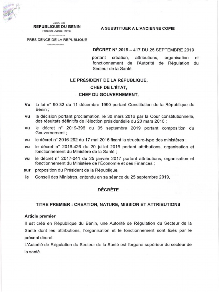Decret 2019 417 | PDF