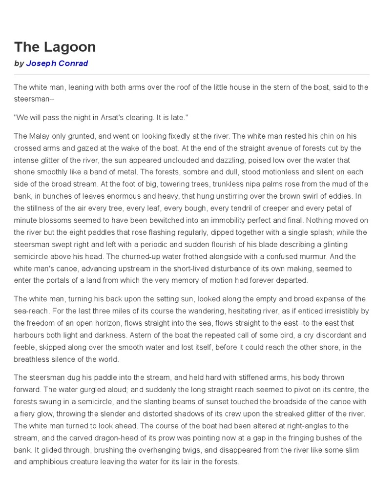 The Lagoon | PDF | Poetry | Classics