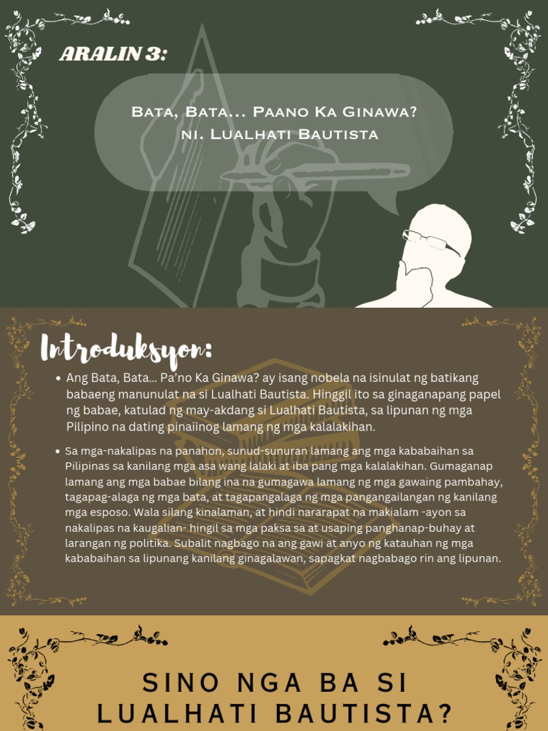 Bata, Bata Paano Ka Ginawa Ni Lualhati Bautista | PDF