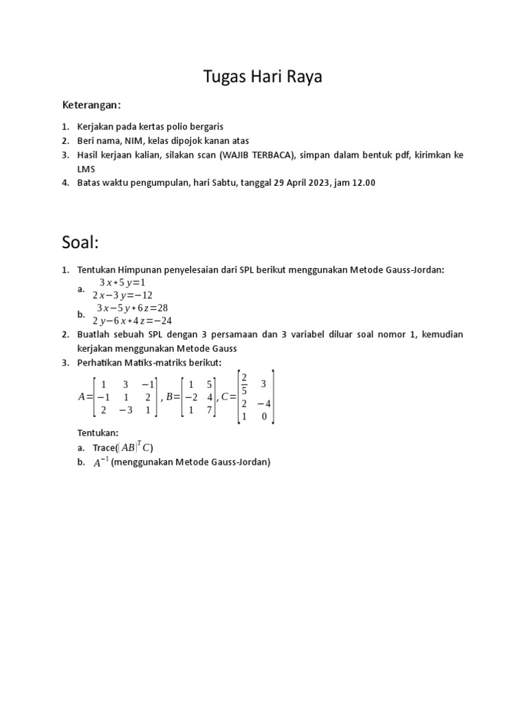 Tugas Hari Raya | PDF