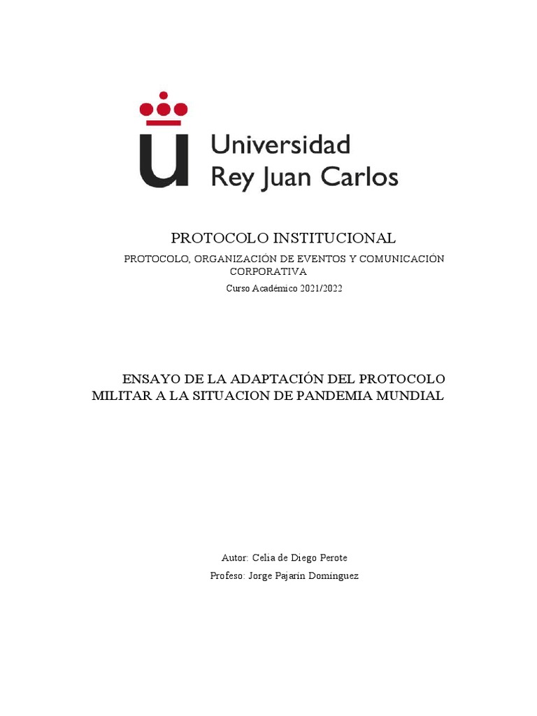 Ensayo Protocolo Institucional | PDF | España | Gobierno de españa