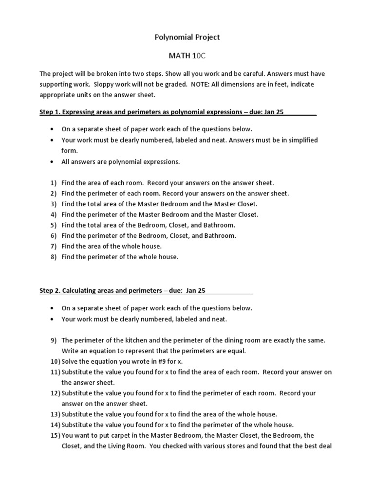 Polynomial Project | PDF