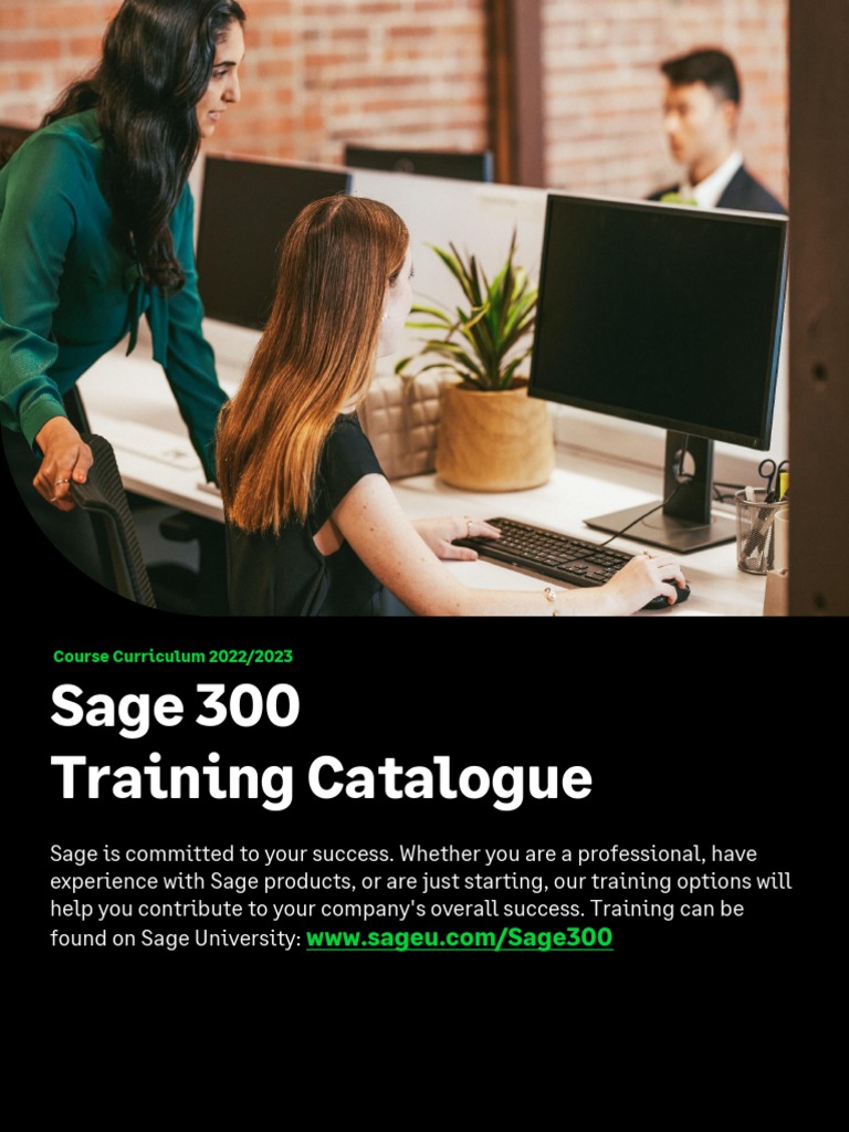 Sage 300 Training Catalogue: Course Curriculum 2022/2023 | PDF ...