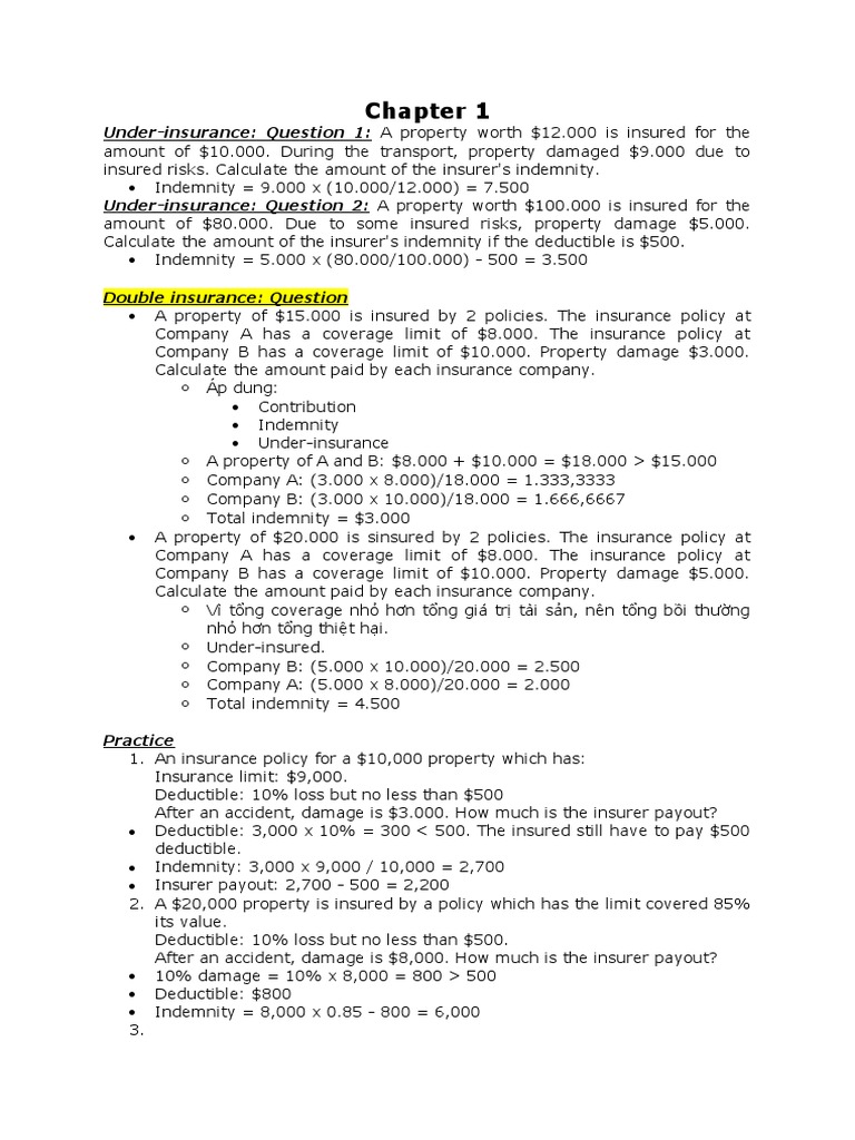 Calculating Insurance Payouts for Property Damage, Bodily Injury and ...