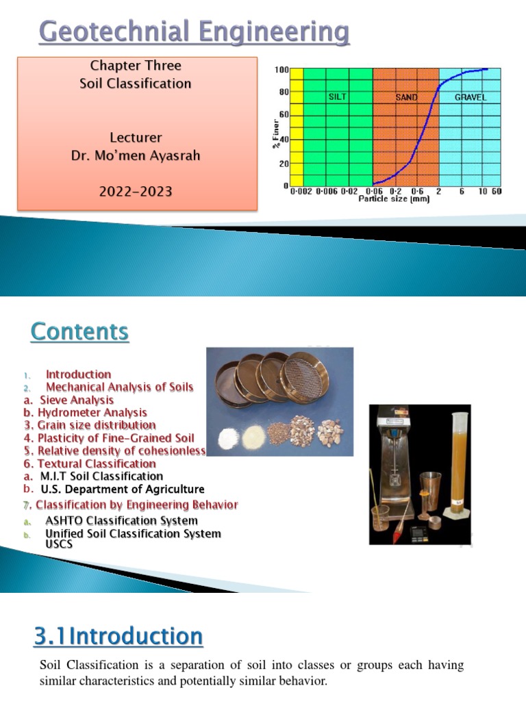 Chapter Three Soil Classification | PDF