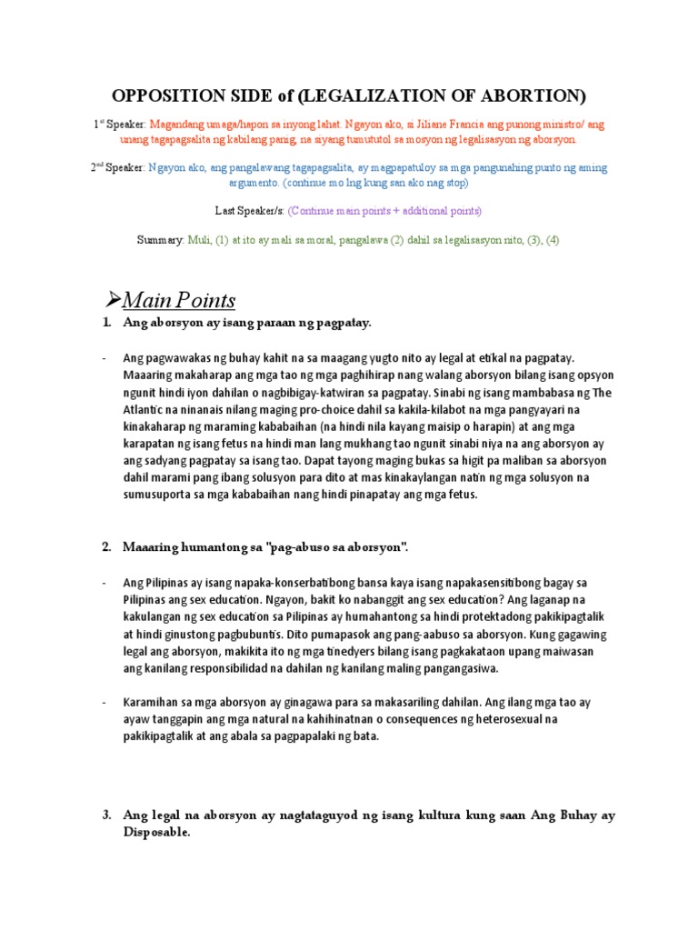 Filipino Debate Script | PDF