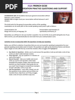 AQA French GCSE Role Plays | PDF