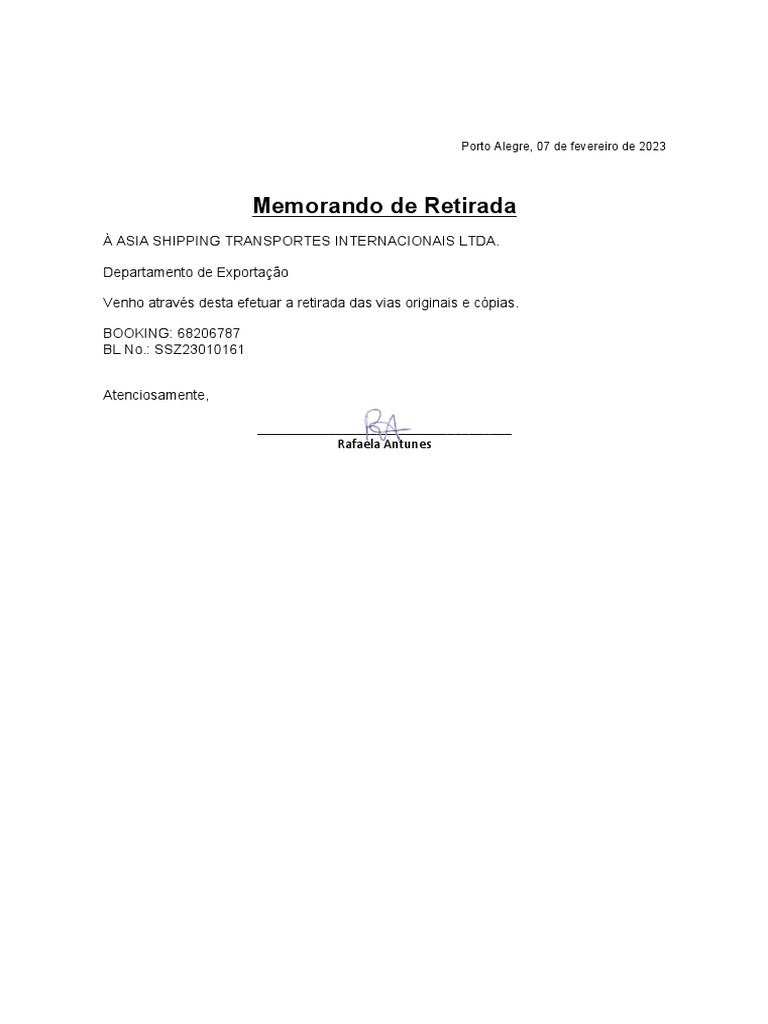 Modelo Memorando | PDF
