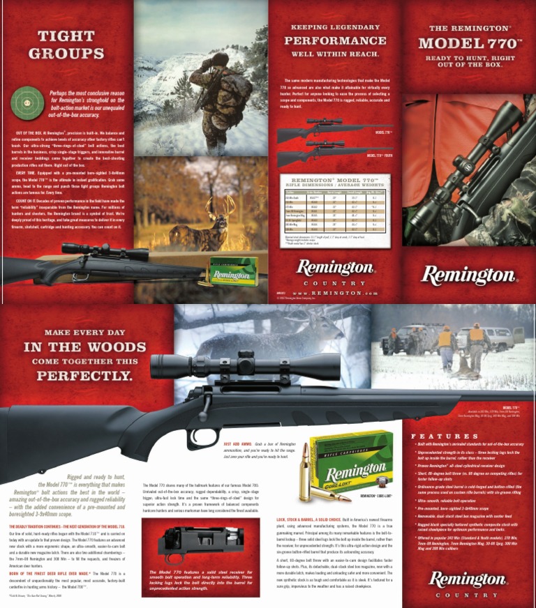 m770 Brochure | Download Free PDF | Rifle | Gun Barrel