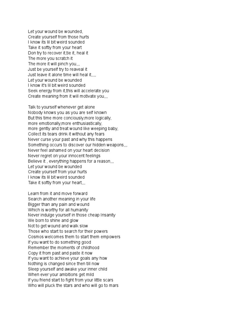 E-11 Wound Be Wounded | PDF | Self-Improvement | Poetry