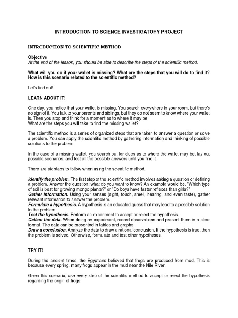 Understanding the Scientific Method Steps | PDF | Experiment ...