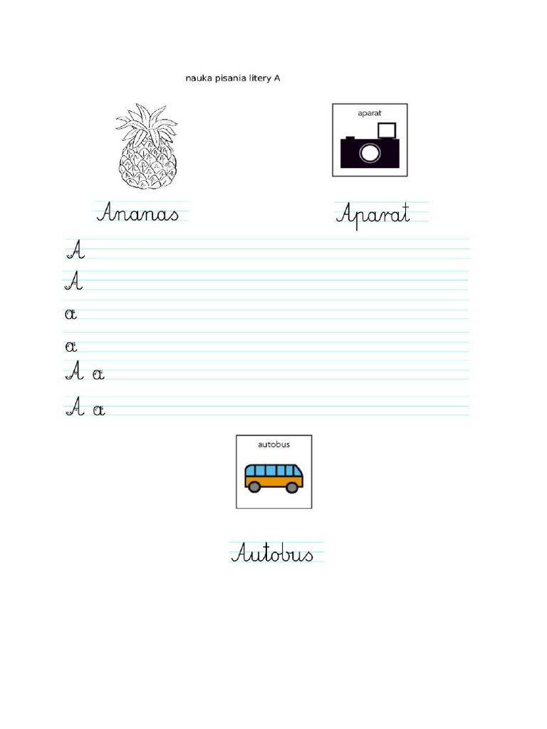 Nauka Pisania Alfabet | PDF