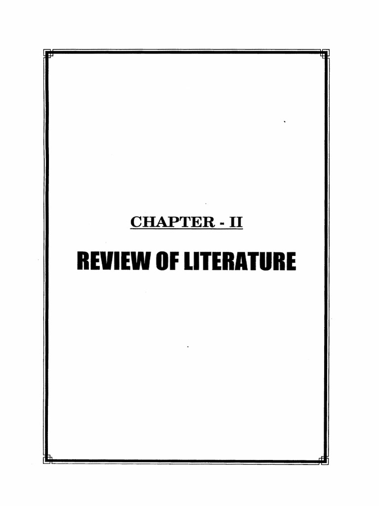 Review of Literature: Chapter - Ii | PDF