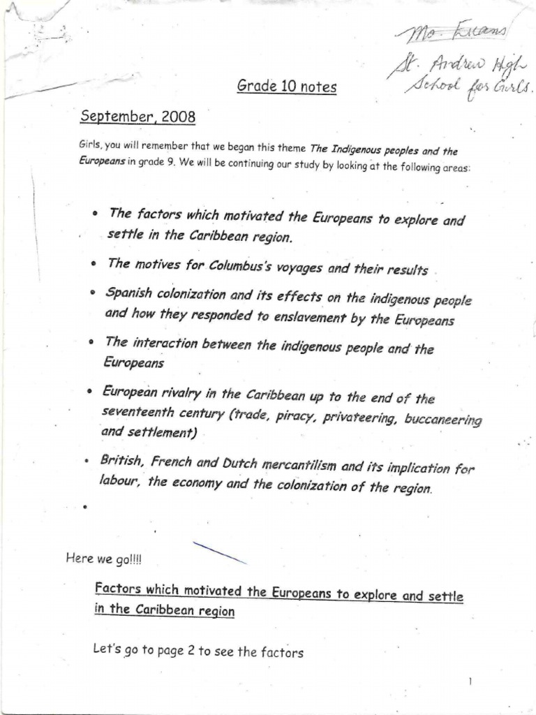The Coming of The Europeans - 2 | PDF