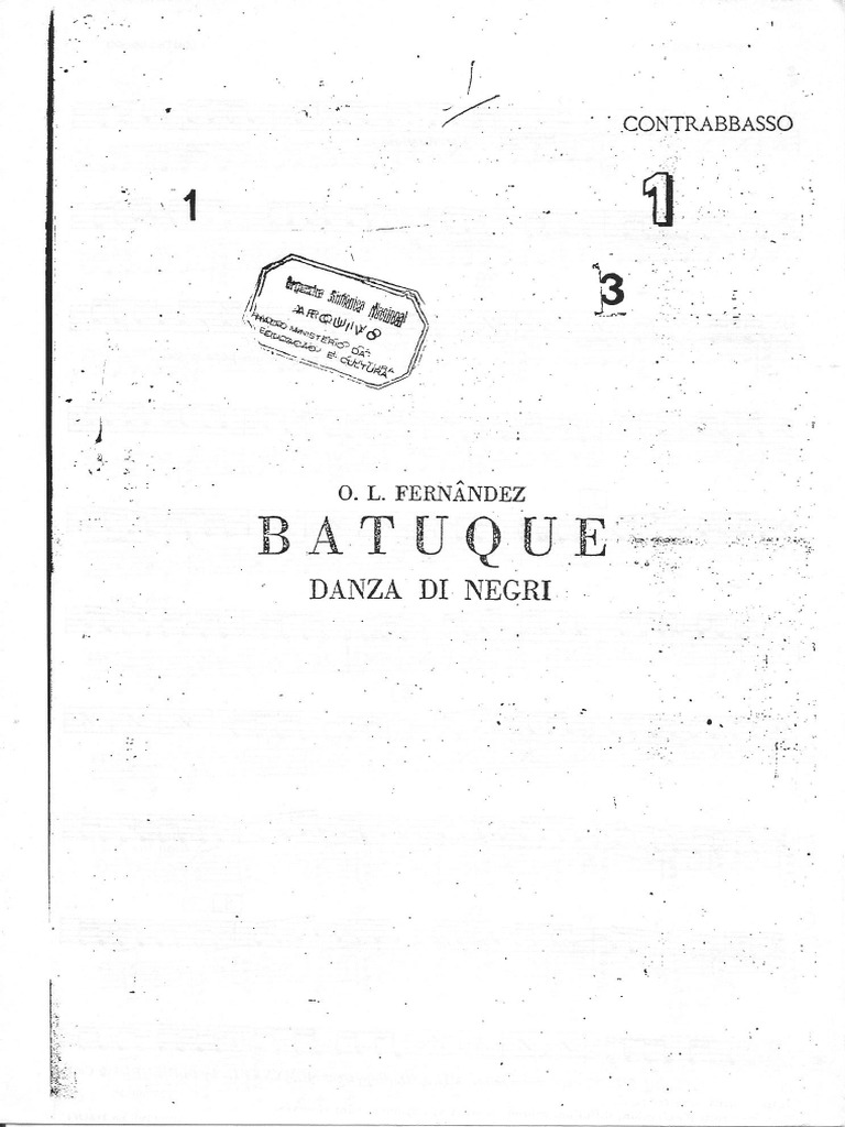 Batuque - Contrabaixo | PDF