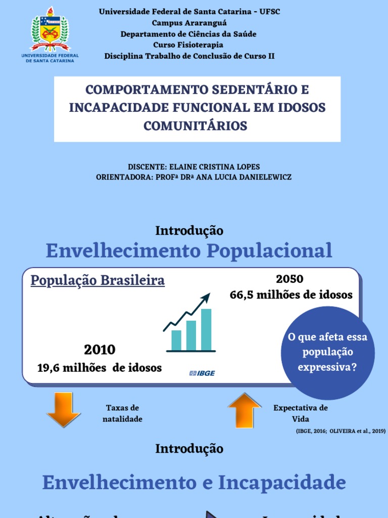 TCC Exemplo de Slides - Fisioterapia | PDF | Obesidade | Osteoporose