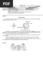 Earth's Rotation and Revolution (Grade 6) - Free Printable Tests and ...