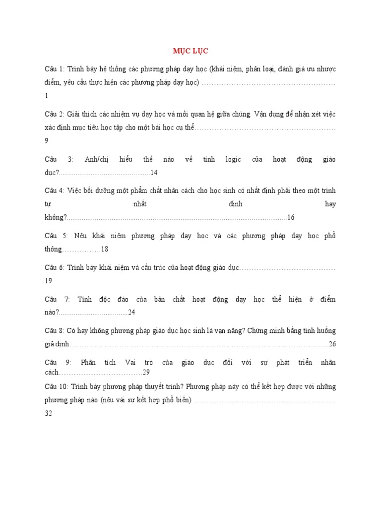 GDHDC - CÂU HỎI ÔN TẬP | PDF