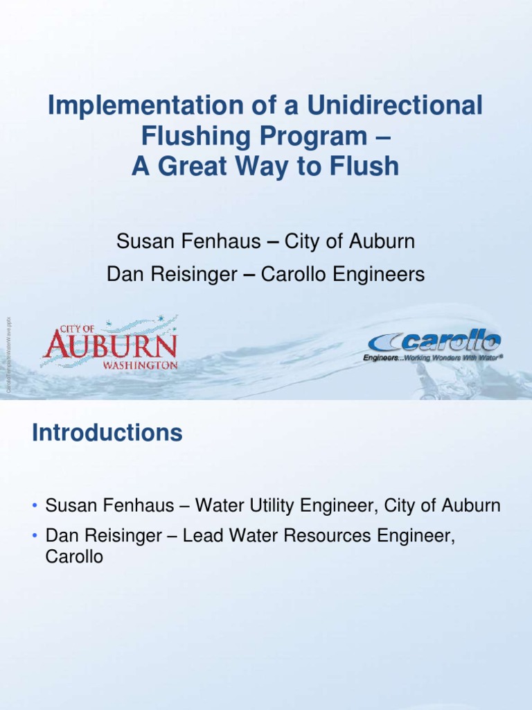 Auburn's Unidirectional Flushing Program | PDF | Pipe (Fluid Conveyance ...