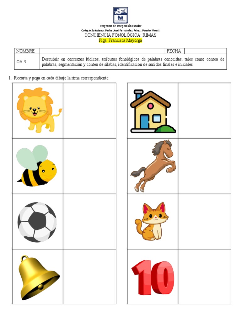 Actividades de Rimas para Niños | PDF