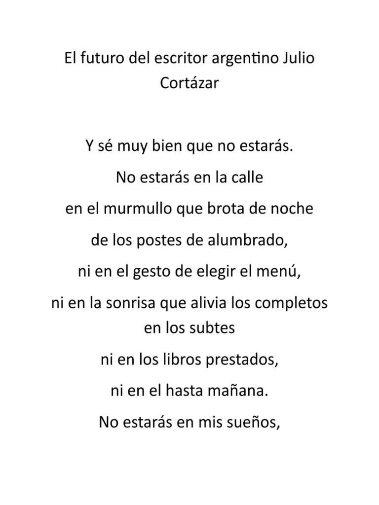 El Futuro Poem | PDF | Poesía