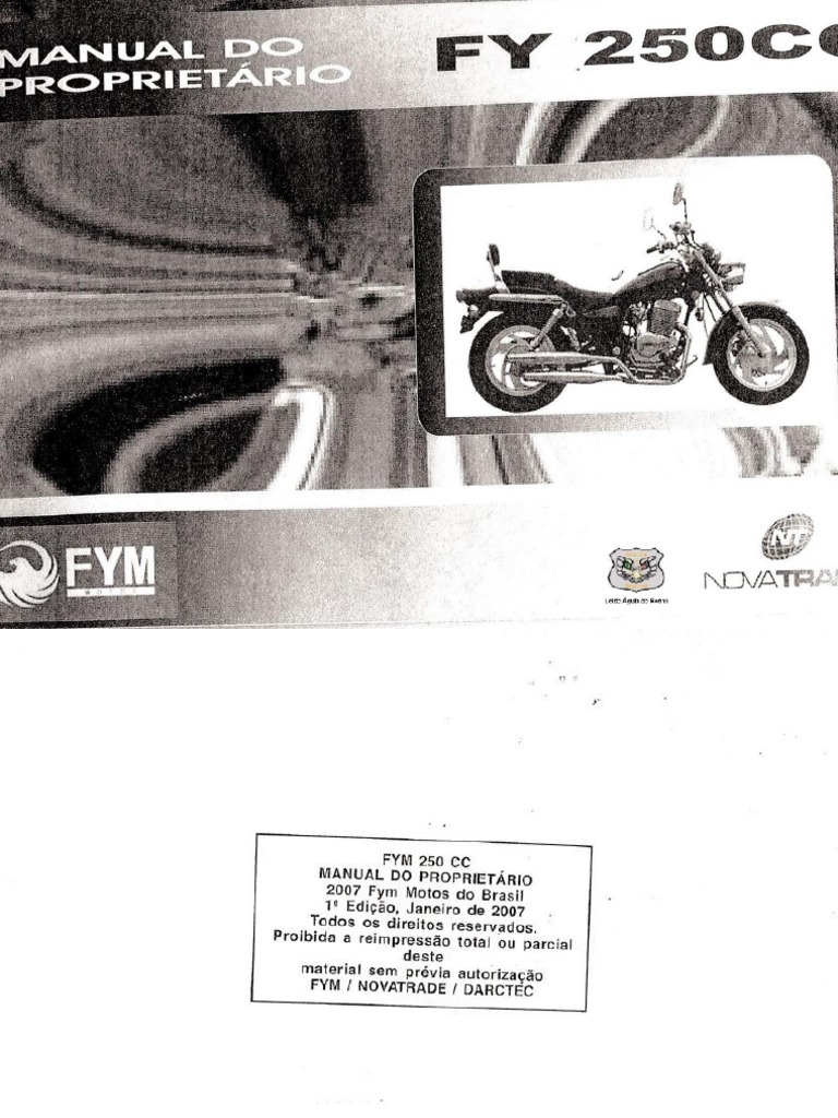 Manual Do Proprietário FY250cc | PDF