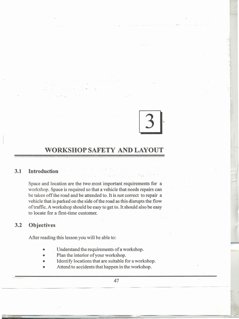 Lesson 3 Workshop Safety Precautions & Layout | PDF | Cardiopulmonary ...