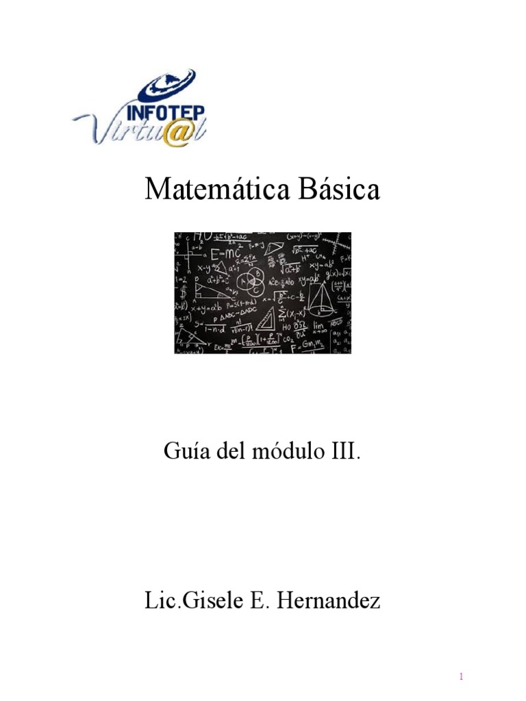 Guía Del Módulo de MATEMATICA BASICA | PDF