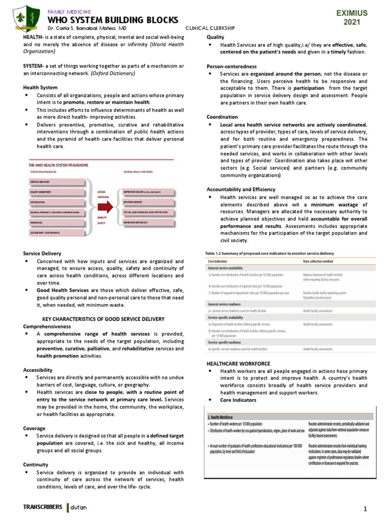 Who Health System Building Blocks | PDF | Health Care | Health Informatics