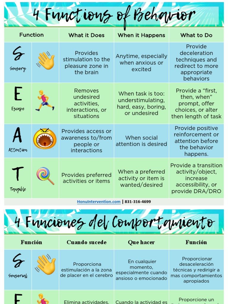 Funciones del comportamiento: Comprender y apoyar las necesidades de ...