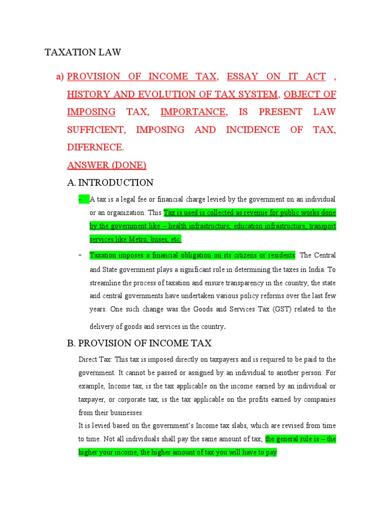 Comprehensive Overview of India's Taxation System: From Ancient Times ...