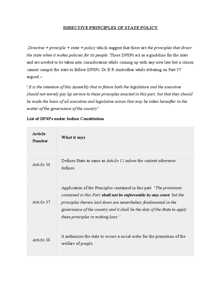 DPSPs Students | PDF