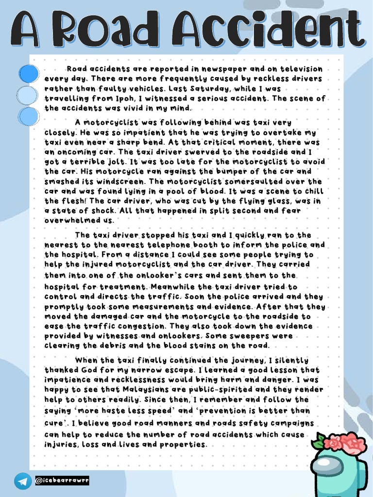 A Road Accident | PDF