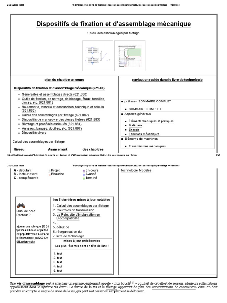 Dispositifs de Fixation Et D'assemblage Mécanique | PDF