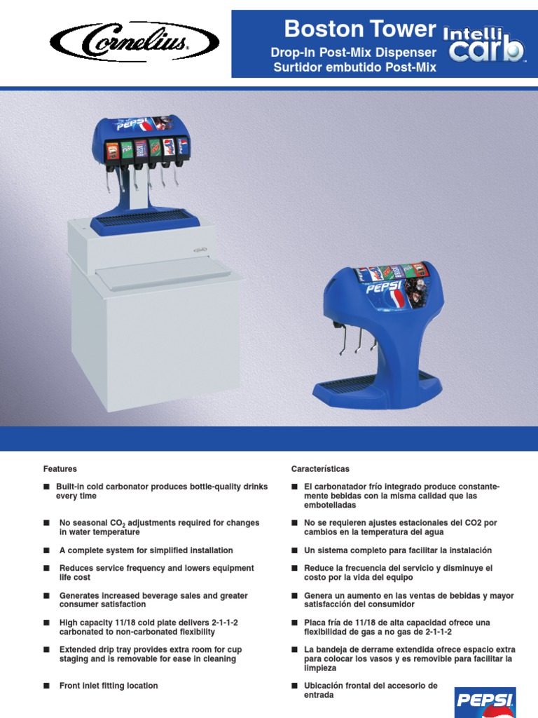 Dispensador Boston Tower Intelli Carb | PDF | Pepsi | Pepsi Co