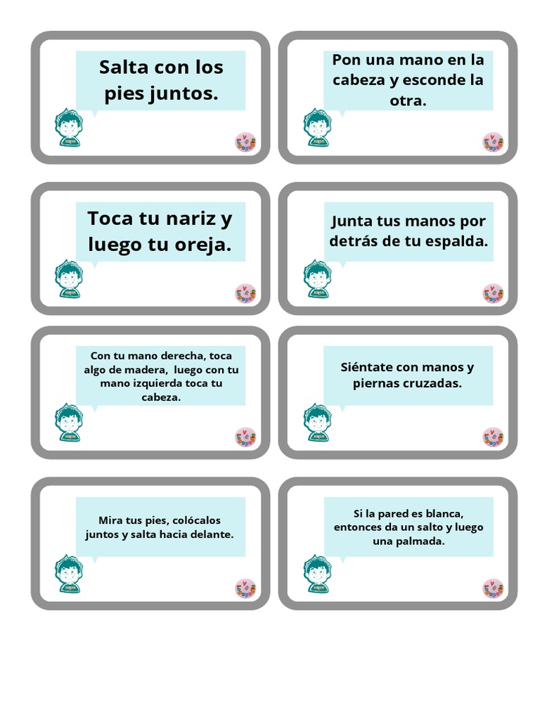 Instrucciones para "Simón Dice" | PDF