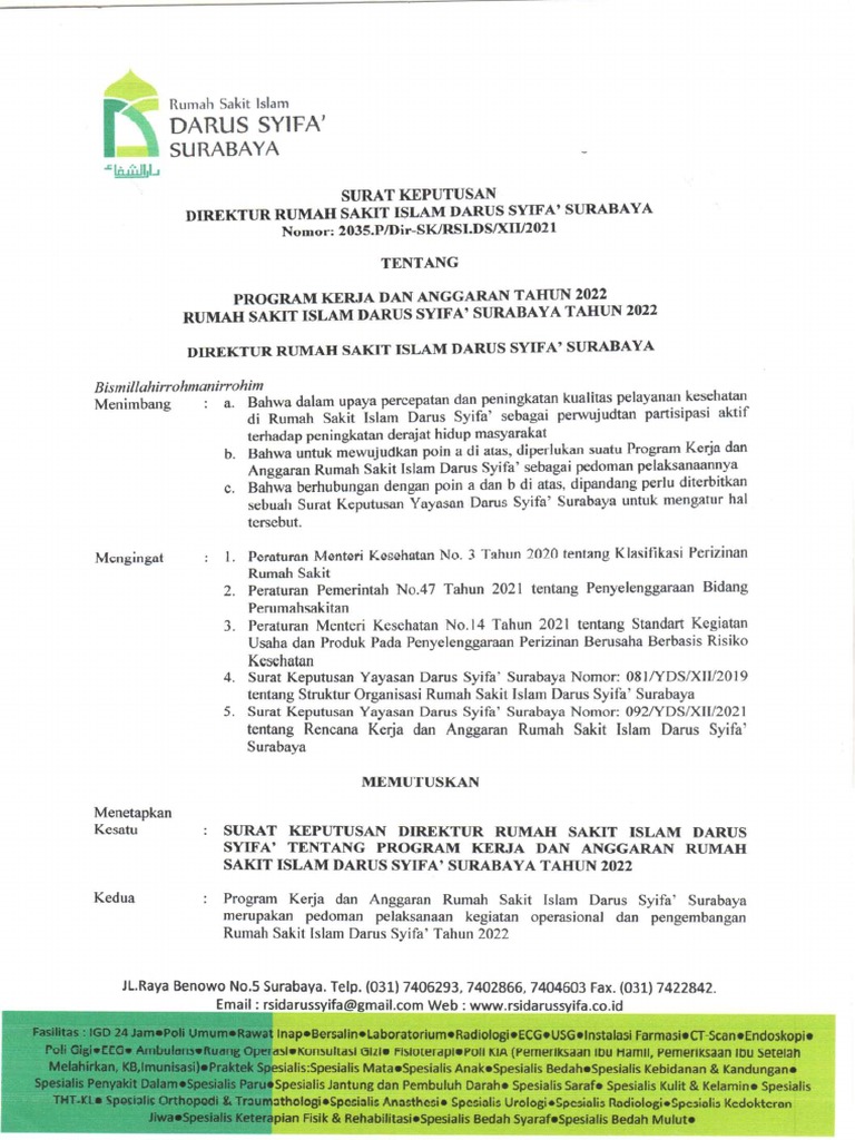 SK Program Kerja | PDF