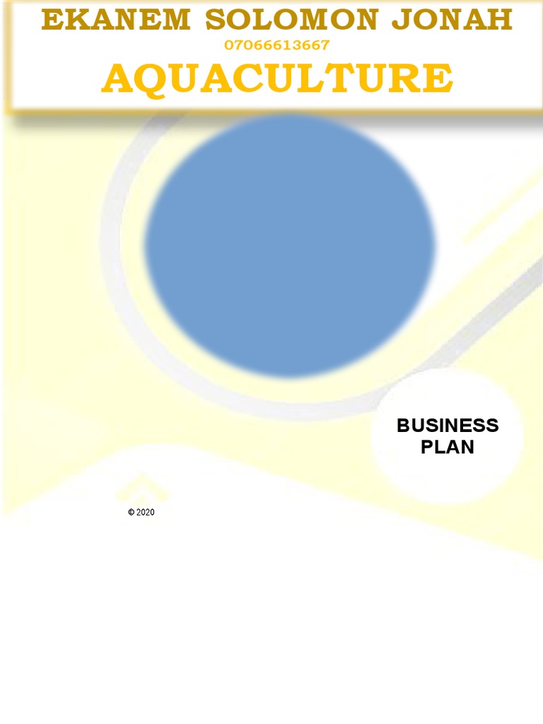 Aquaculture: Business Plan | Download Free PDF | Aquaculture | Soil