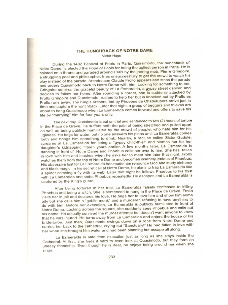 The Hunchback of Notre Dame | PDF