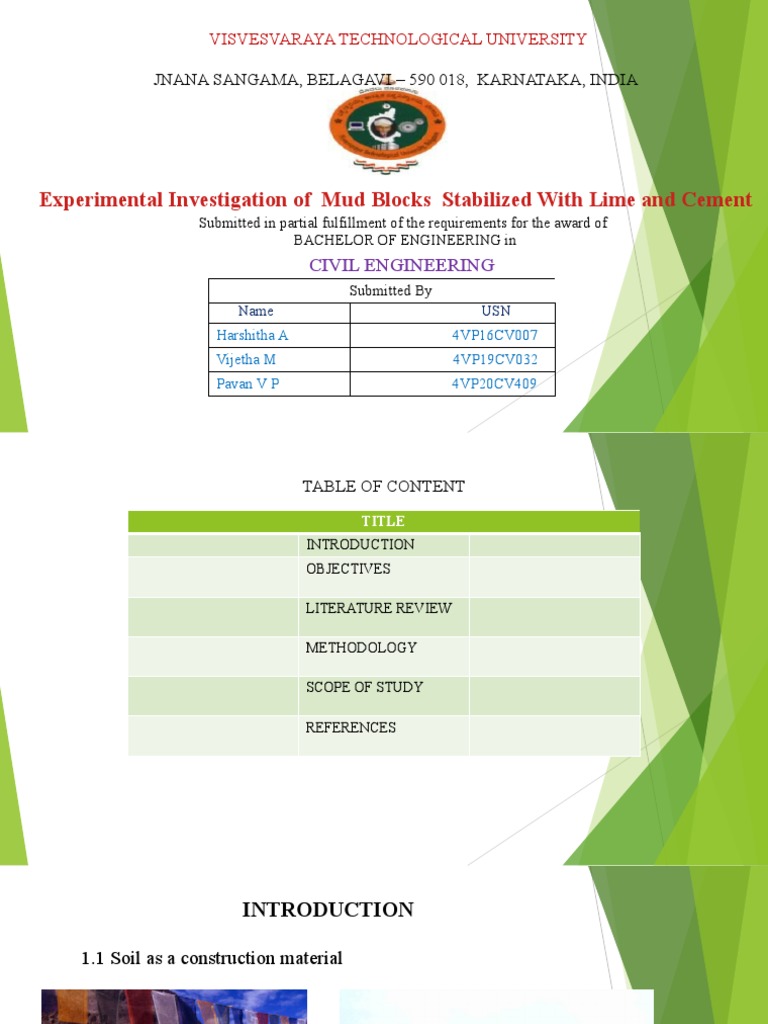 Experimental Investigation of Mud Blocks Stabilized With Lime and Cement | PDF | Brick | Cement