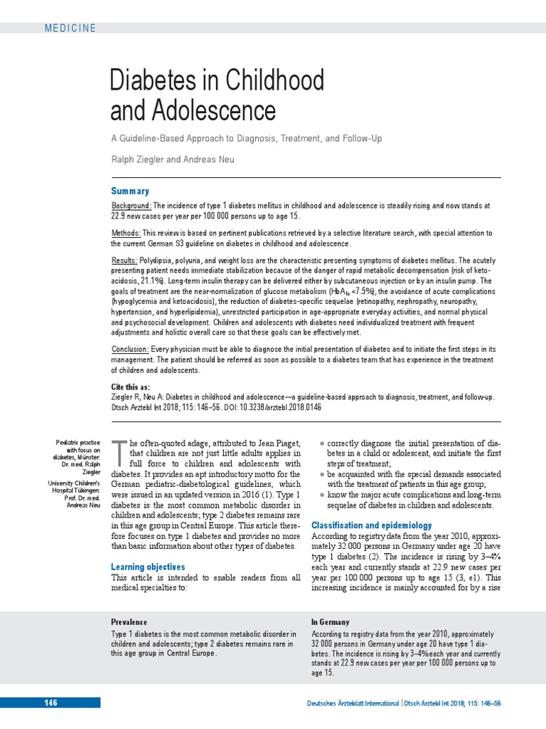 Diabetes Type 1 | PDF