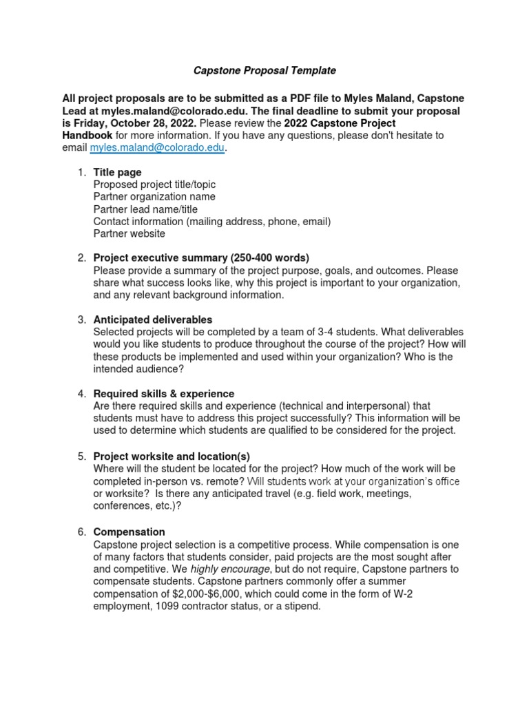 2023 Capstone Project Application 0 | PDF