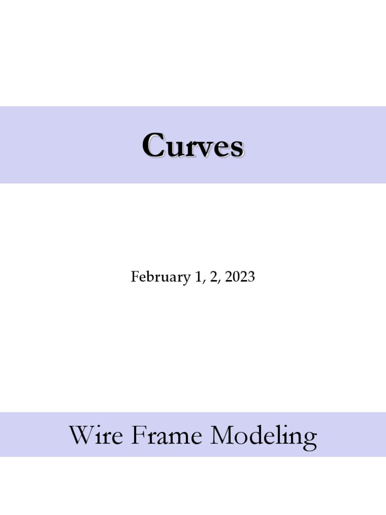 Lecture 5 Curves Pdf 